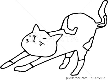 Cute poor graffiti rough sketch for cats - Stock Illustration [48425434 ...