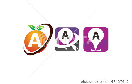 Pin Location Fruit A Template Set - Stock Illustration [48437642] - PIXTA