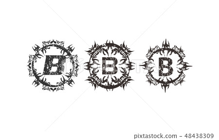 Rough Letter B Template Set - Stock Illustration [48438309] - PIXTA