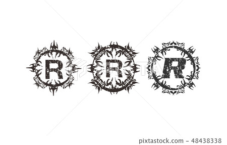 Rough Letter R Template Set - Stock Illustration [48438338] - PIXTA