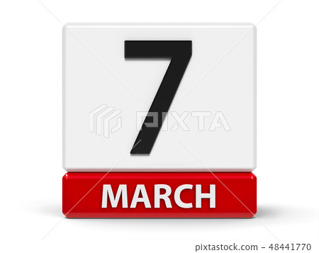 Cubes calendar 7th March - Stock Illustration [48441770] - PIXTA