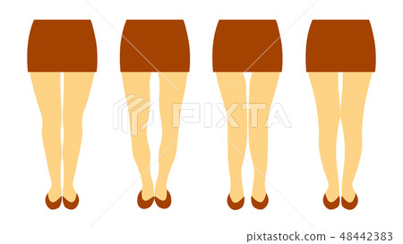 Vector illustration with different shapes of legs - Stock Illustration ...