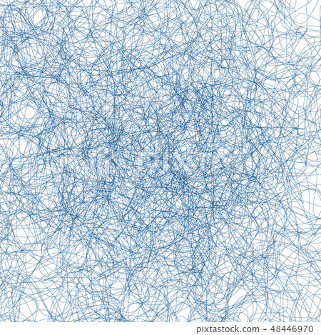 Doodle line in blue color on white background - Stock Illustration ...