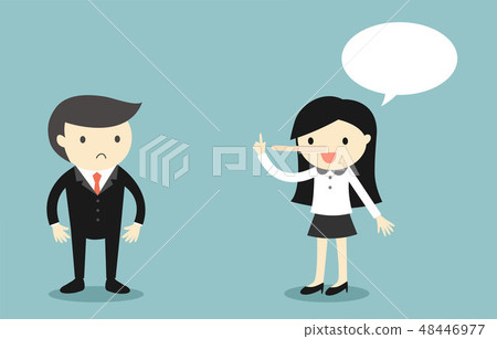 Business woman lying her boss. - Stock Illustration [48446977] - PIXTA