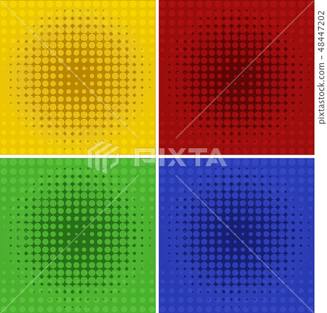 Four background designs with round shapes - Stock Illustration ...