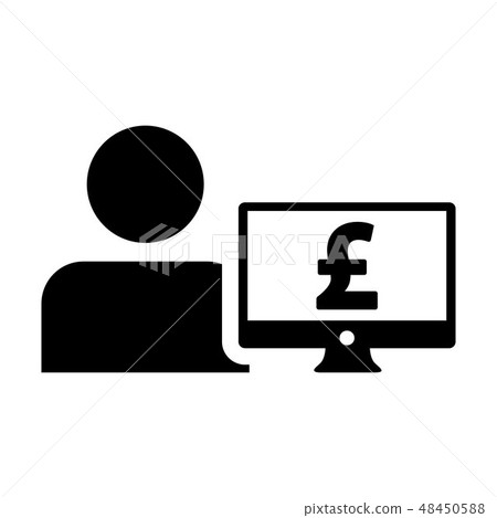 Cash icon vector male user person profile avatar - Stock Illustration ...