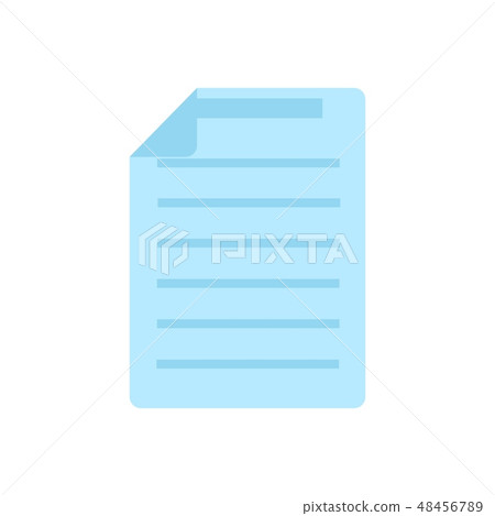 Document Icon. Blue symbol - Stock Illustration [48456789] - PIXTA