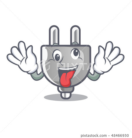 Crazy miniature electric plug the shape cartoon - Stock Illustration ...