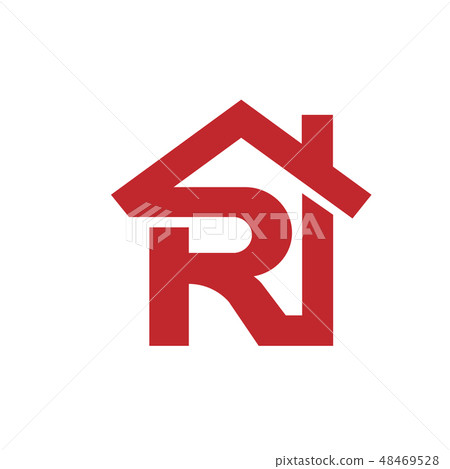 creative Letter R realtor real estate logo - Stock Illustration ...