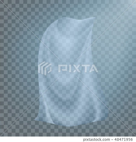 Fluttering White Cloth Vector. Billowing Clear... - Stock Illustration ...