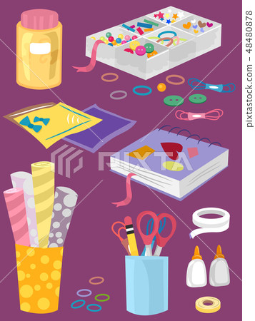 Craft Elements Illustration - Stock Illustration [48480878] - PIXTA