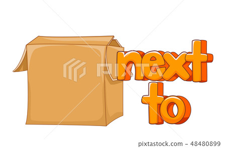 Preposition Next To Box Illustration - Stock Illustration [48480899 ...