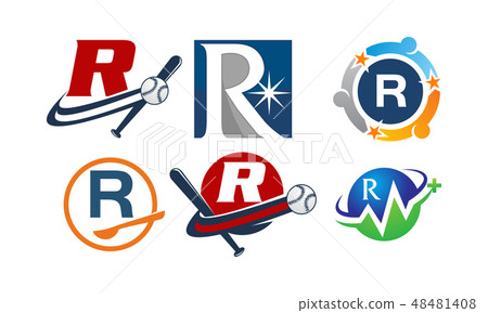 Logotype R Modern Template Set - Stock Illustration [48481408] - PIXTA