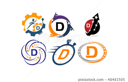Logotype D Modern Template Set - Stock Illustration [48481505] - PIXTA