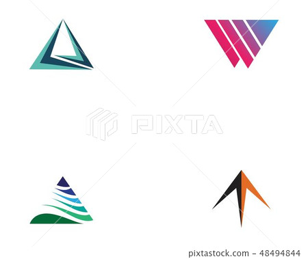 pyramid logo and symbol Business abstract - Stock Illustration ...