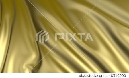 3D rendering of golden fabric - Stock Illustration [48510900] - PIXTA