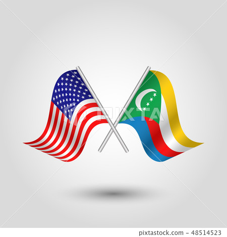 vector two crossed flags - Stock Illustration [48514523] - PIXTA