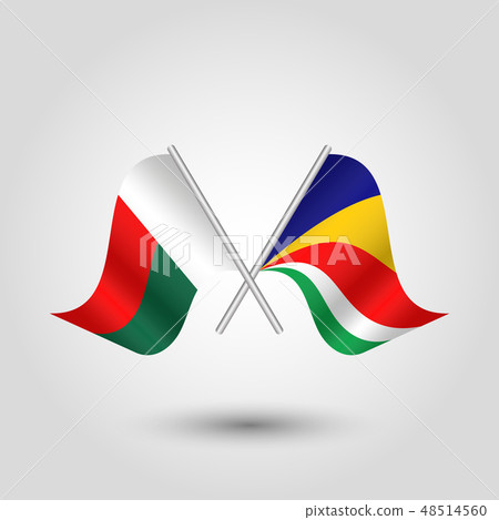 vector two crossed flags - Stock Illustration [48514560] - PIXTA