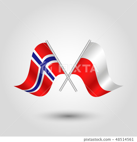 vector two crossed flags - Stock Illustration [48514561] - PIXTA