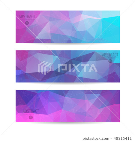 Vector purple banners abstract triangle background - Stock Illustration ...