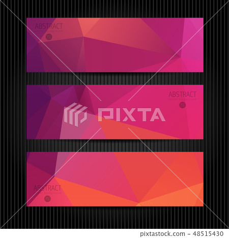 Vector purple banners abstract triangle background - Stock Illustration ...