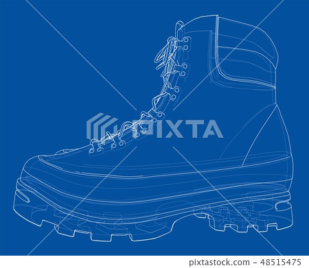 Mens boot concept. Vector rendering of 3d - Stock Illustration ...