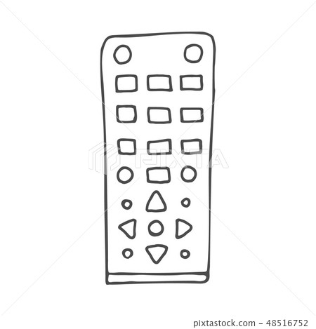 Remote control doodle. Vector illustration... - Stock Illustration ...
