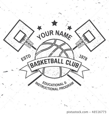 Basketball club badge. Vector illustration....-插圖素材 [48516773] - PIXTA圖庫