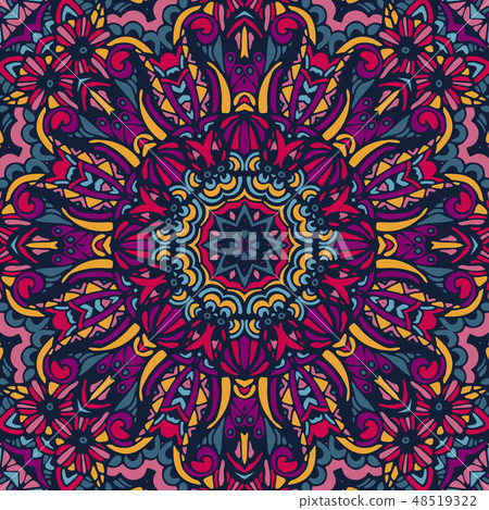 Festive Abstract Floral Vector Pattern - Stock Illustration [48519322 ...