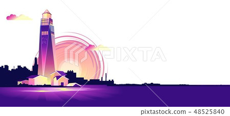 Lighthouse hope sailor - Stock Illustration [48525840] - PIXTA