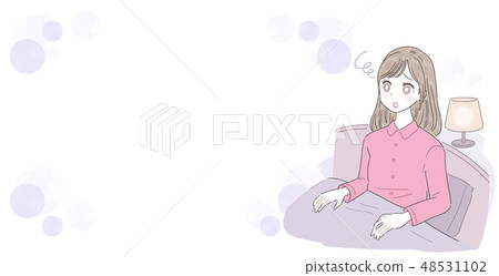 Young lady night insecurity frame material - Stock Illustration ...