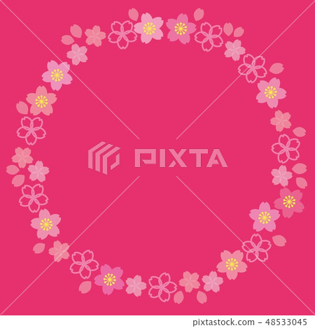 Cherry tree frame - Stock Illustration [48533045] - PIXTA