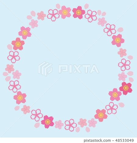 Cherry tree frame - Stock Illustration [48533049] - PIXTA
