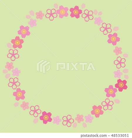 Cherry tree frame - Stock Illustration [48533051] - PIXTA