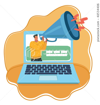 Advertising Promotion. Loudspeaker. - Stock Illustration [48534406] - PIXTA