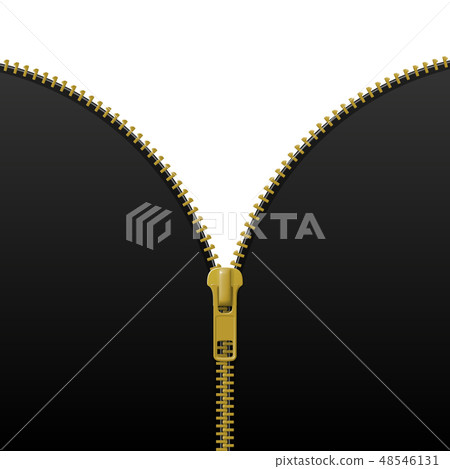 Zipper lock half open - Stock Illustration [48546131] - PIXTA