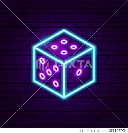 Dice Neon Sign - Stock Illustration [48550795] - PIXTA