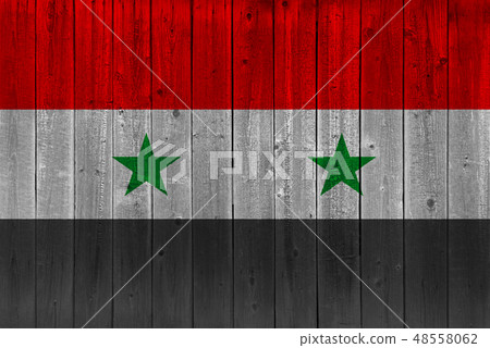 syria flag painted on old wood plank-插圖素材 [48558062] - PIXTA圖庫