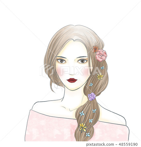 Foreigner model women material - Stock Illustration [48559190] - PIXTA