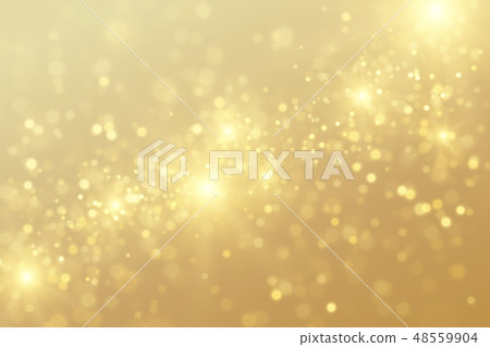 Golden magical background with sparkling lights - Stock Illustration ...