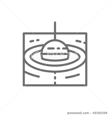Fishing float line icon. Isolated on white... - Stock Illustration ...