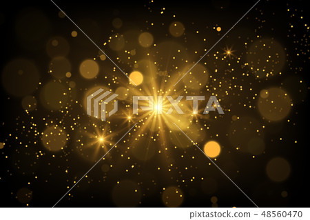 Shiny particles and sparkles magical background - Stock Illustration ...