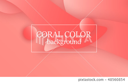 Coral color abstract background. Vector - Stock Illustration [48560854 ...