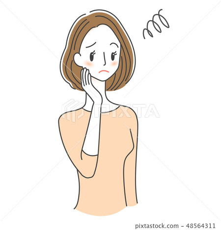 Woman person's embarrassing facial expression - Stock Illustration ...
