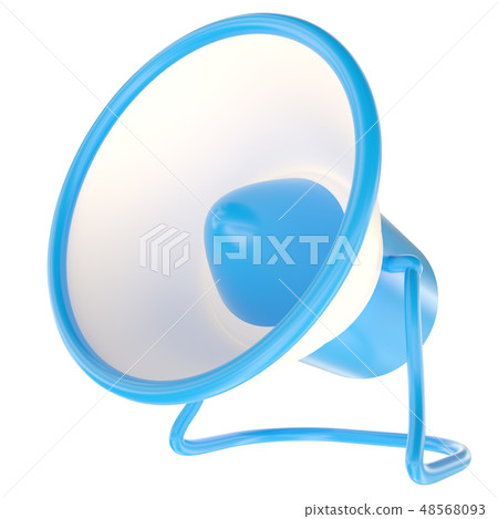 Blue alert Megaphone alarm announce isolated - Stock Illustration ...