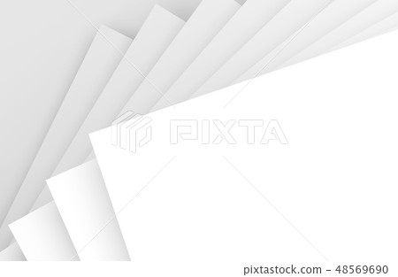 Decorative pile of paper sheets. 3d - Stock Illustration [48569690] - PIXTA
