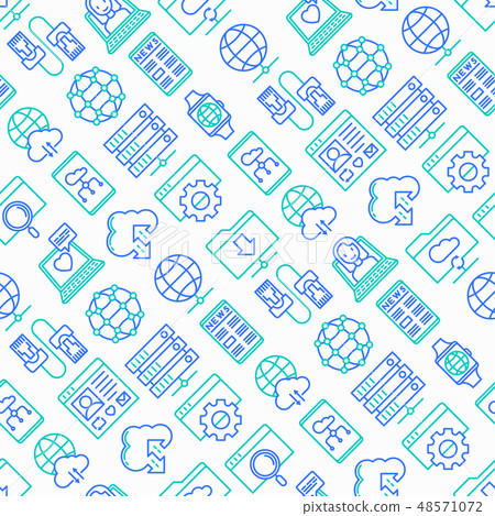 Information technology seamless pattern - Stock Illustration [48571072 ...