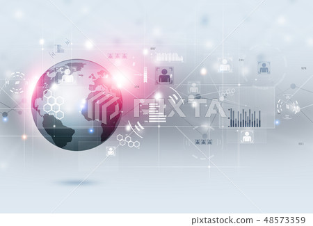 Global Technology Web Background - Stock Illustration [48573359] - PIXTA