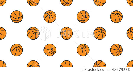 basketball Seamless pattern ball vector repeat - Stock Illustration ...