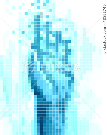 Pixel Art Digital Hand Illustration - Stock Illustration [48591749] - PIXTA